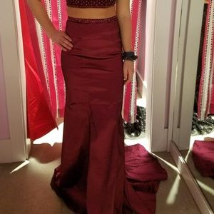 Splash | Dresses | Landa Splash 2 Pc Satin Red Prom Formal Dress Sz 4 ...